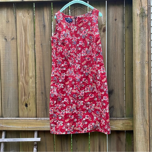 Breeches | Dresses | Vintage Breeches Sleeveless Red Floral Pattern ...